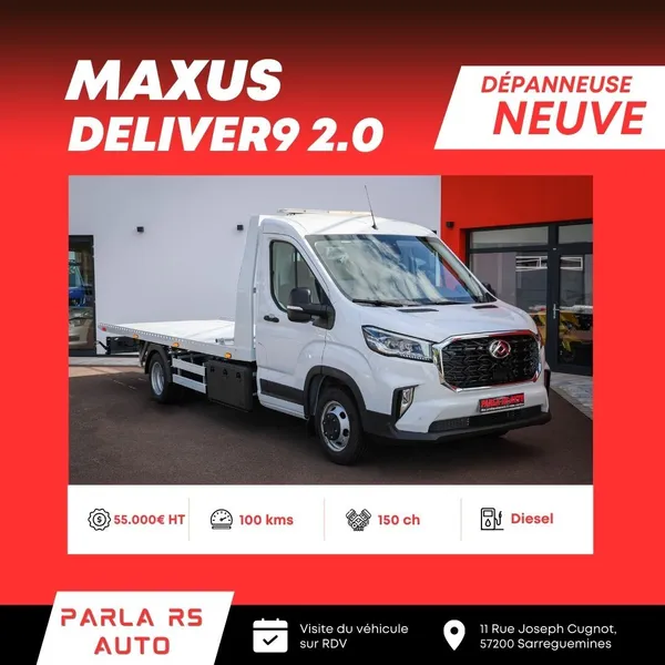 Maxus Deliver9 2.0 150ch propulsion plateau basculant coulissant roues ...